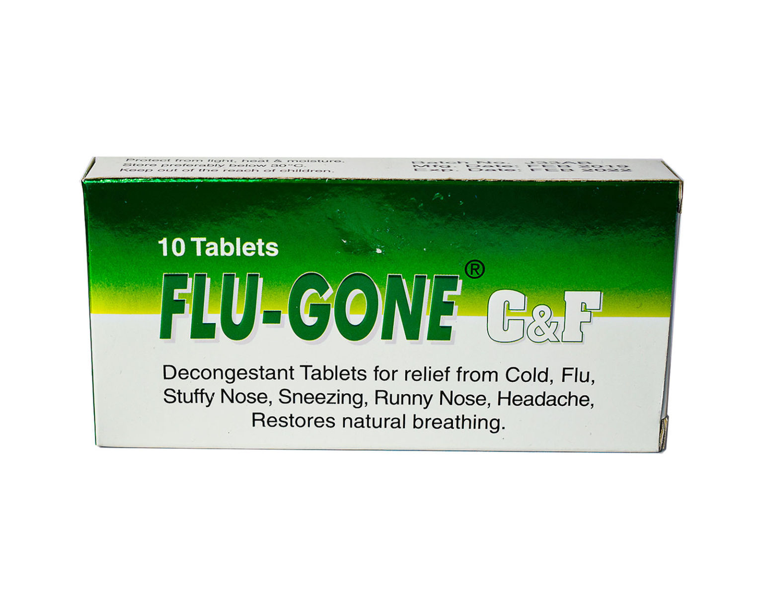 FLU GONE C+F TABLETS 10`S - Garnet Pharmacy